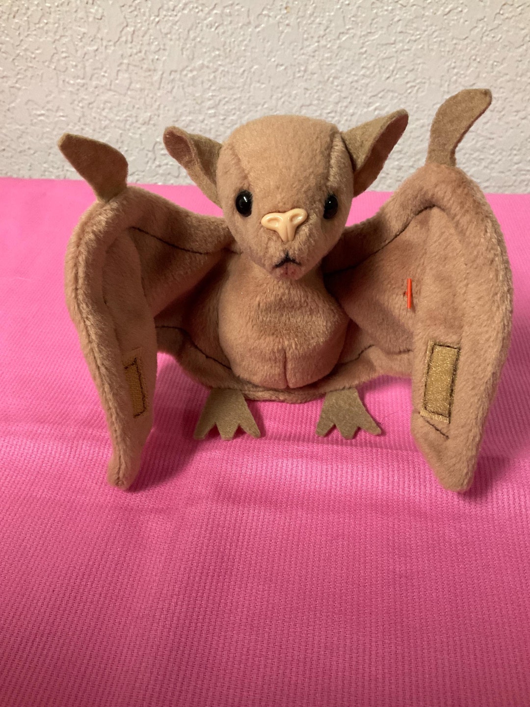 Vintage RARE Retired Ty Beanie Baby Batty the Bat PVC Pellets Swing Tag ...