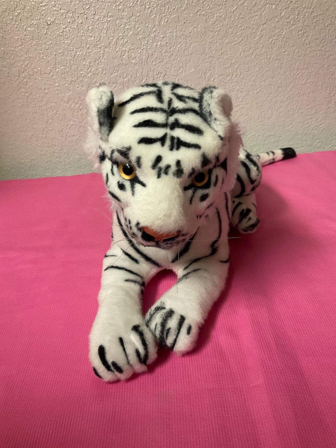 Realistic White Tiger Stuffed Animals Plush Toys Gifts for Tiger Lovers ...