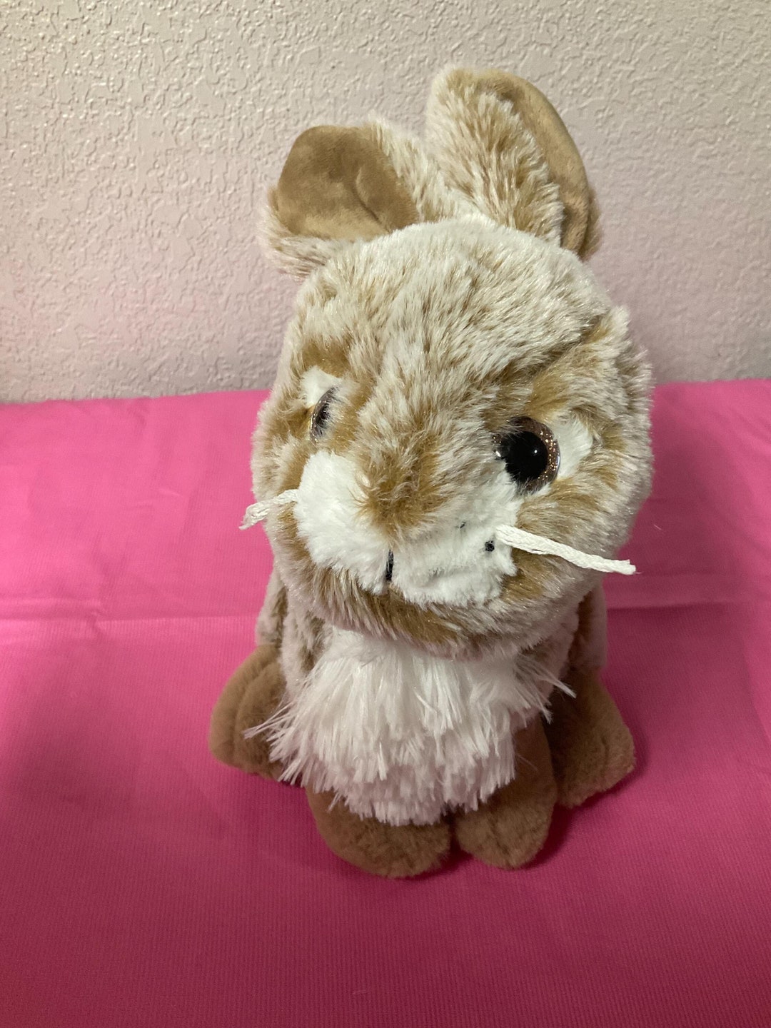 Brown and White Plush Bunny Rabbit Plush Bunny Rabbit Stuffed Animals ...