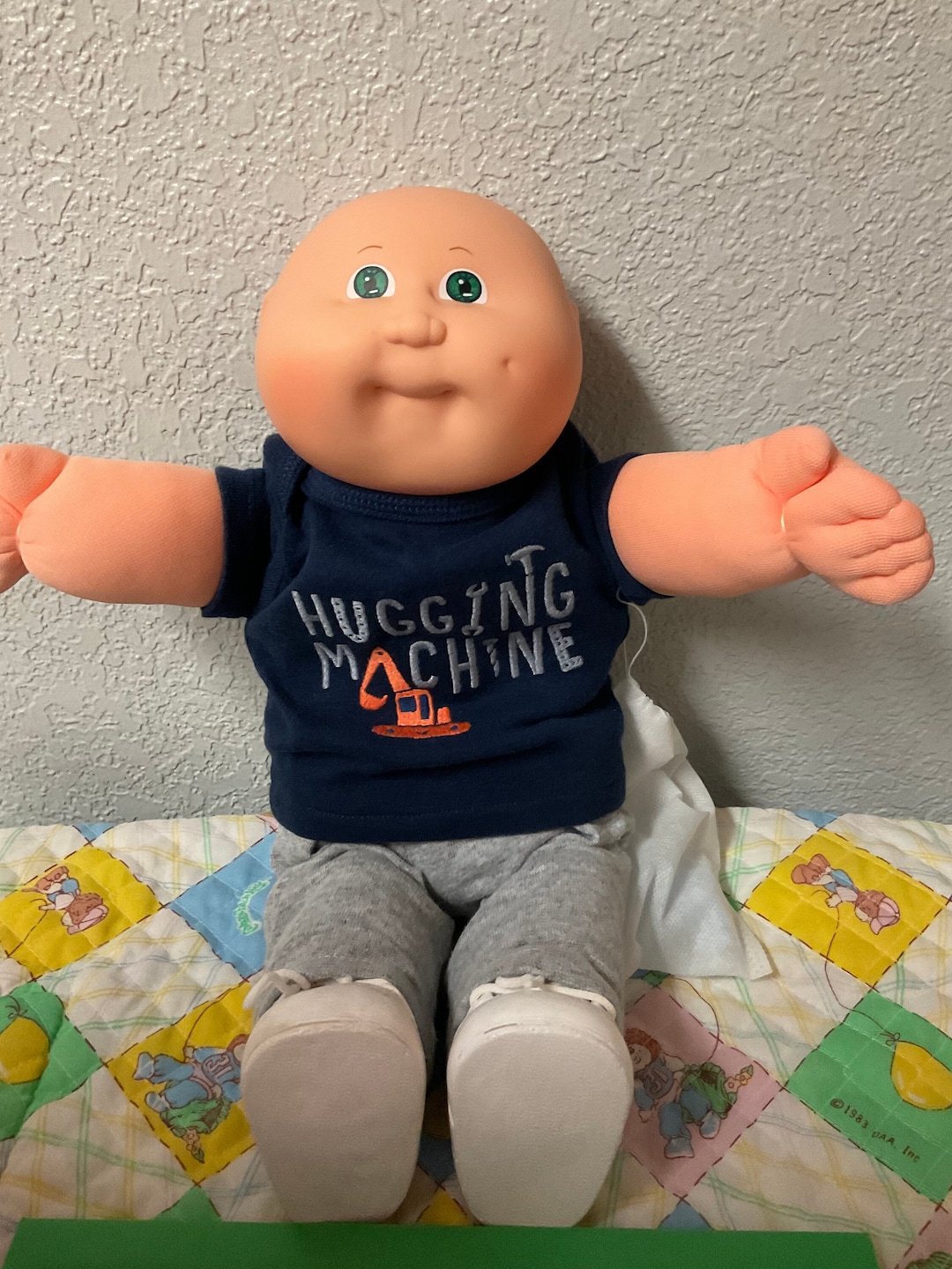 RARE Vintage Cabbage Patch Kid Bald Preemie Boy Green Eyes Head Mold 3 ...