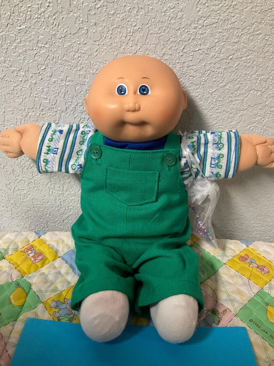 Vintage Cabbage Patch Kid Bald Preemie Boy Blue Eyes Head Mold #1 P ...