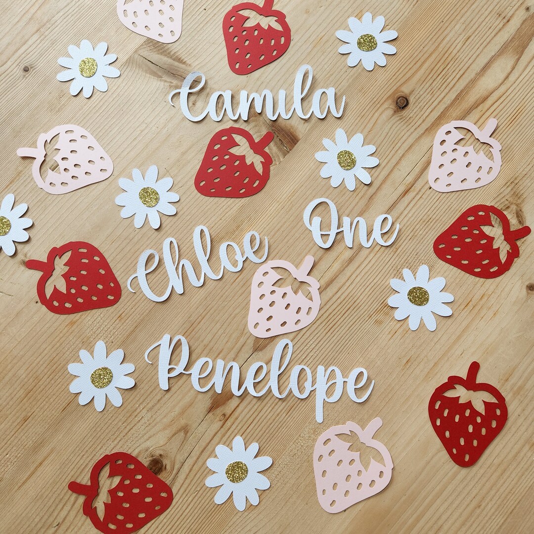 Strawberry Birthday Personalized Confetti, Oversized Table Scatter ...