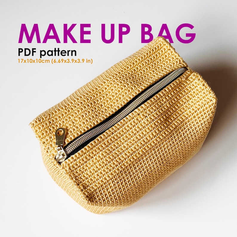 Crochet Make-up Bag Pattern | Digital Download - Etsy