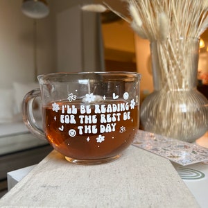 Book Glass Mug | Tea Mug | Coffee Glass Mug | Readers Cups | Glass Cups ...