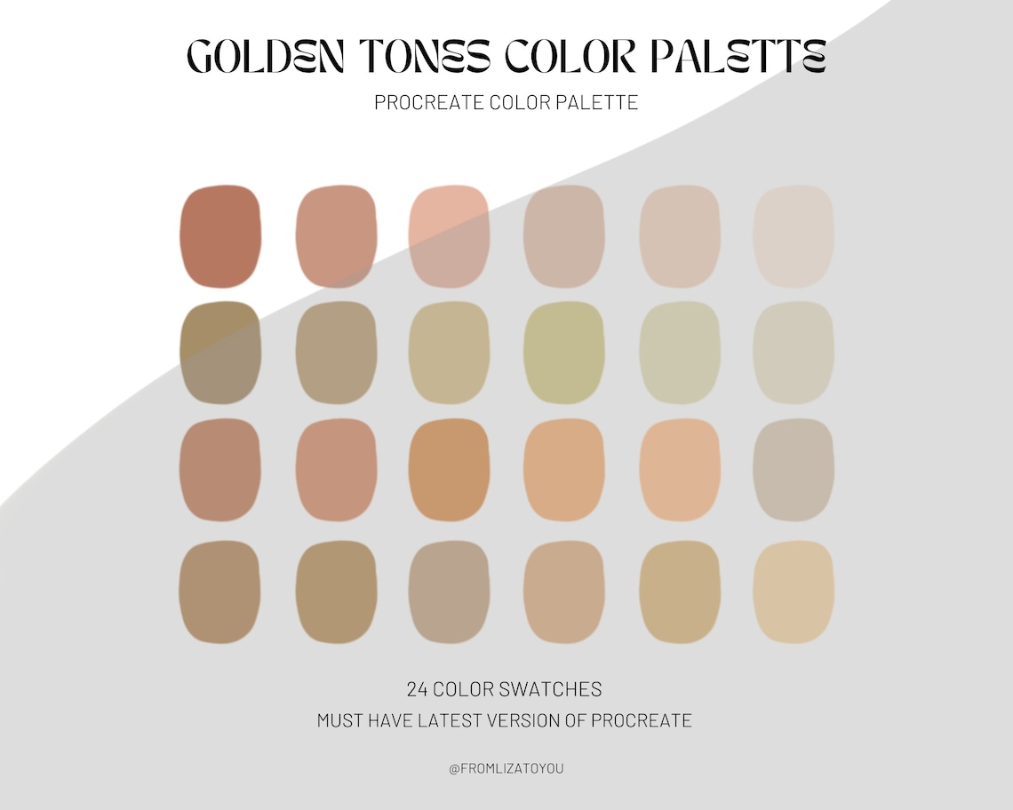 Golden Tones Color Palette/muted Color Palette/color - Etsy