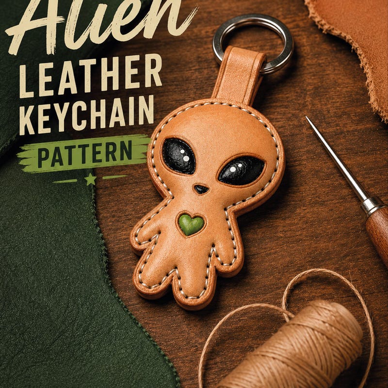 Leather Key Alien - Etsy