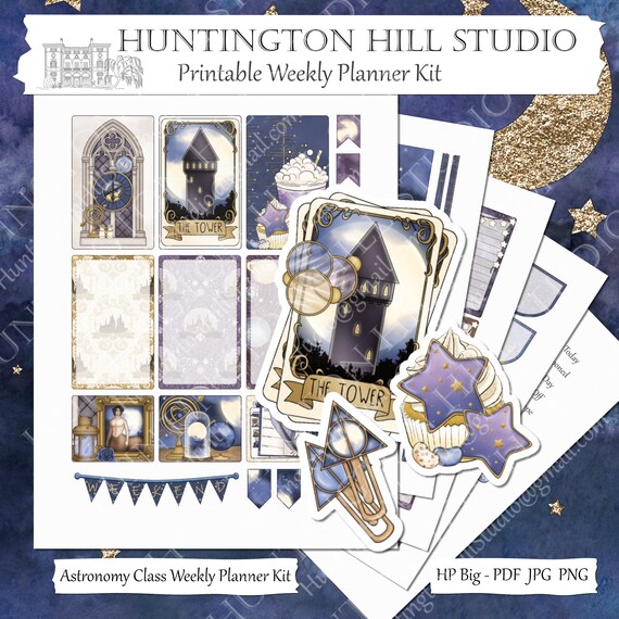 Printable Astronomy Class Planner Stickers Weekly Sticker | Etsy