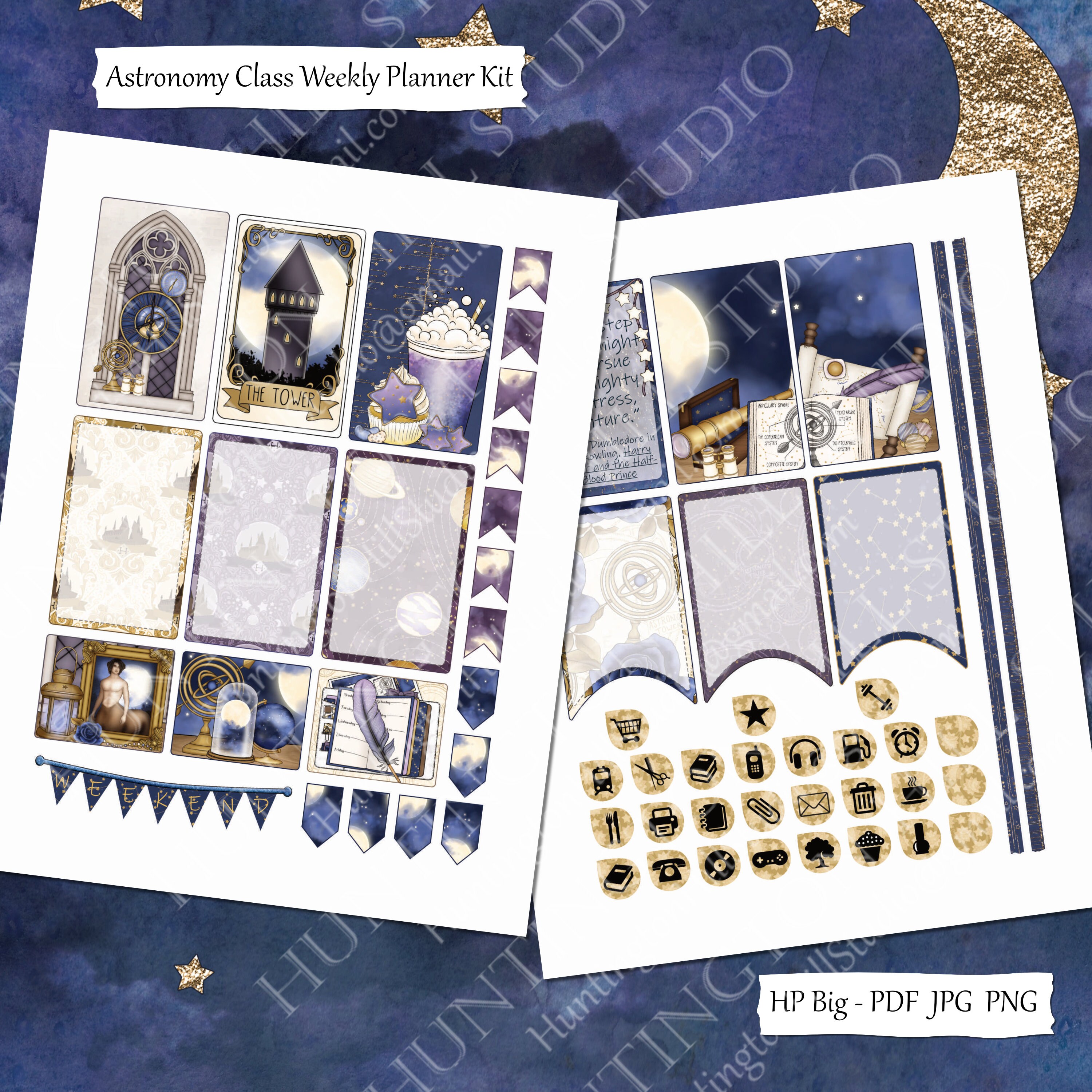 Printable Astronomy Class Planner Stickers Weekly Sticker - Etsy