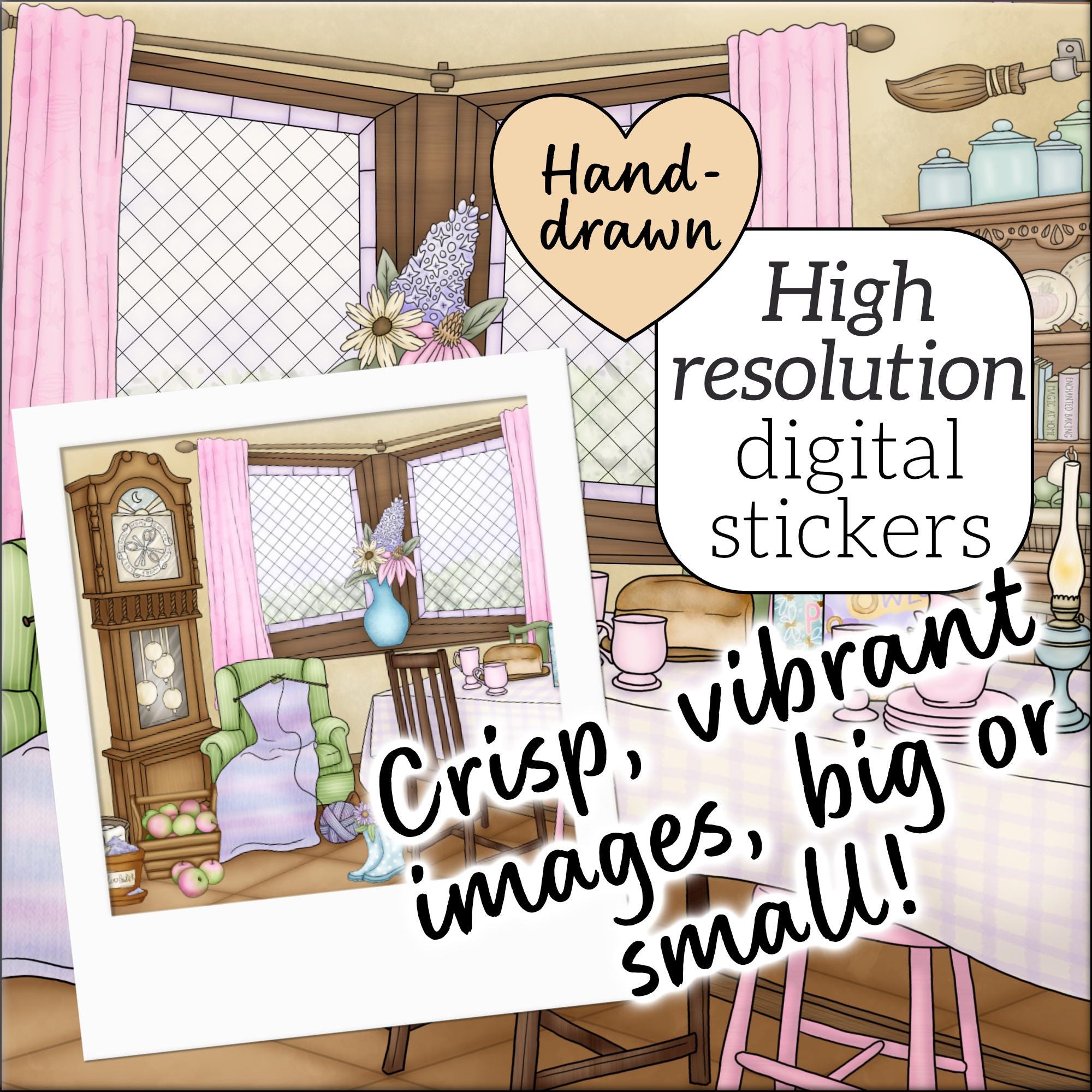 The Burrow Digital Planner Stickers, Hand-drawn Wizarding PNG ...