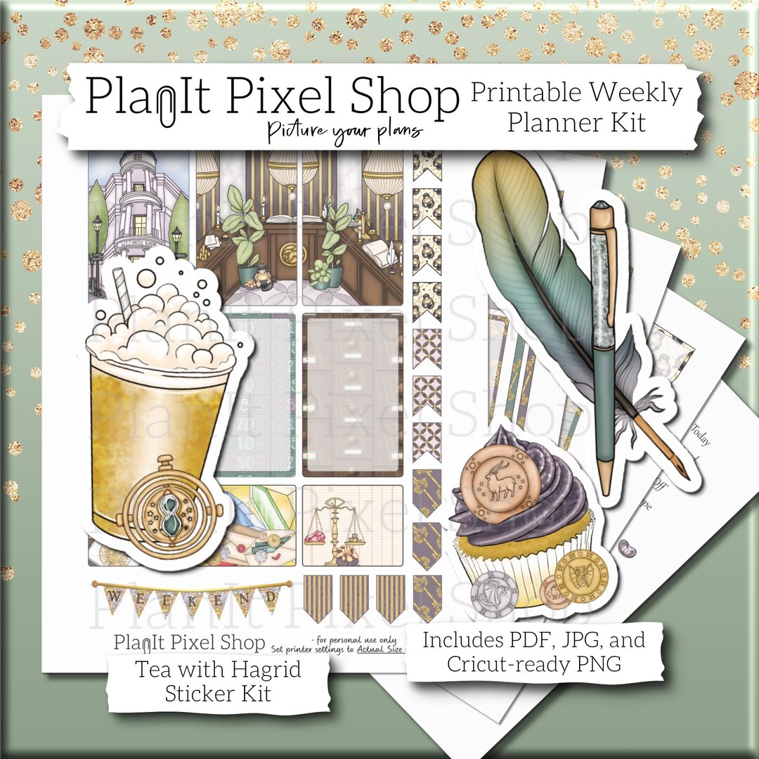 Print and Cut Gringotts Planner Stickers, Weekly HP Big Wizarding Magic ...