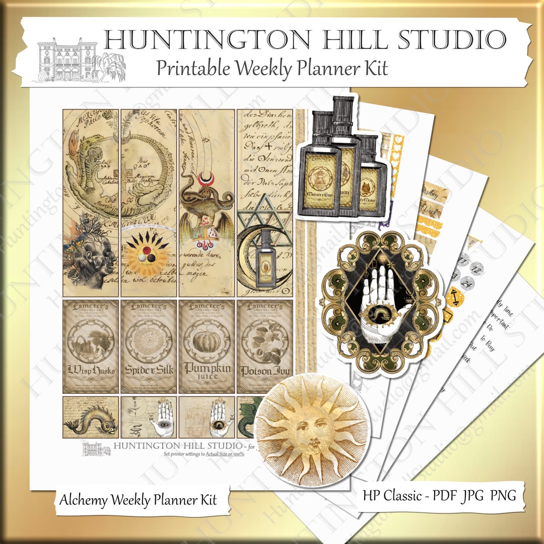 Printable Alchemy Planner Stickers, Weekly Sticker Kit, HPC Kit ...