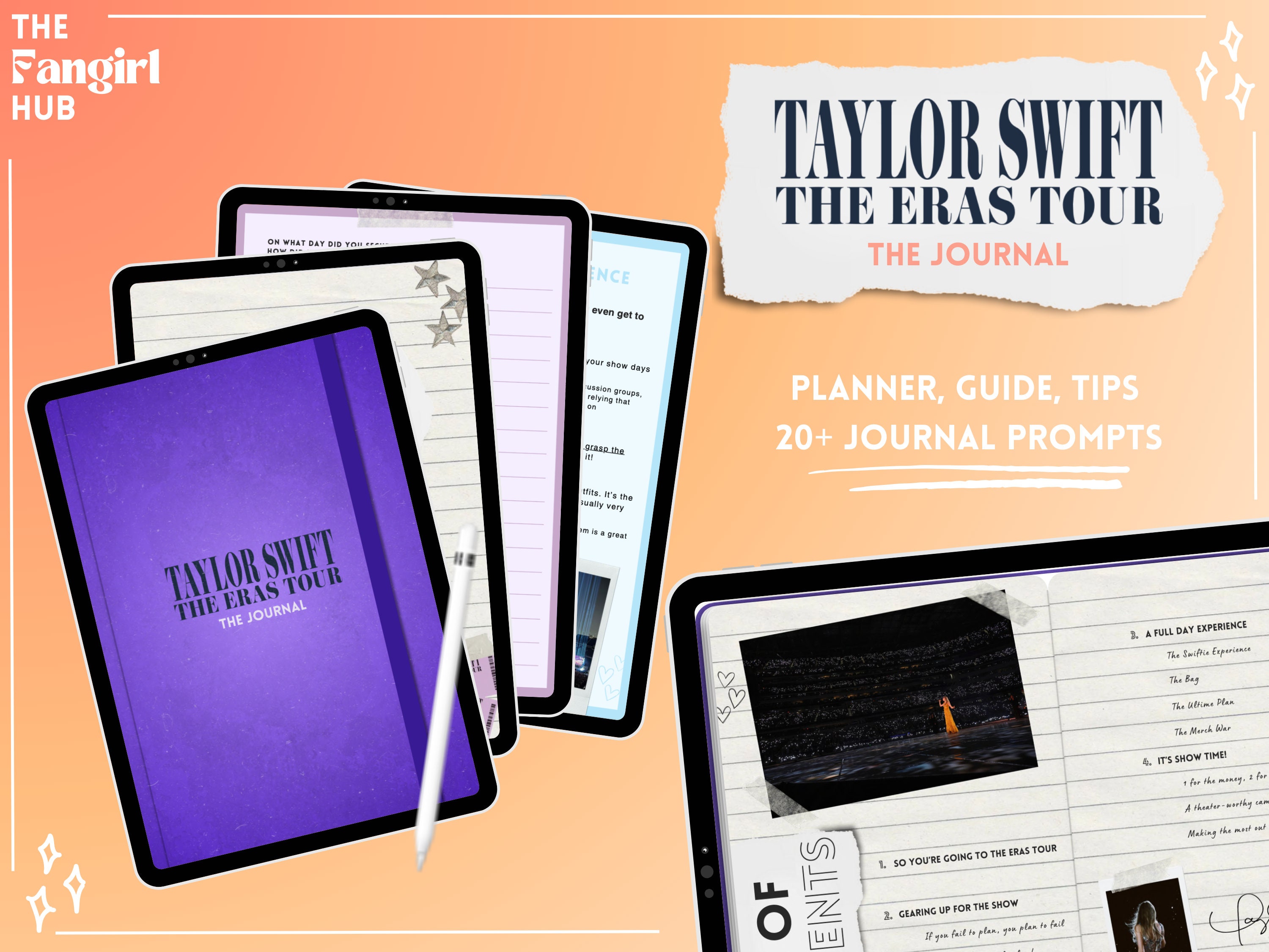 Taylor Swift the Eras Tour Journal: Planner, Guide, Tips, and 20 ...