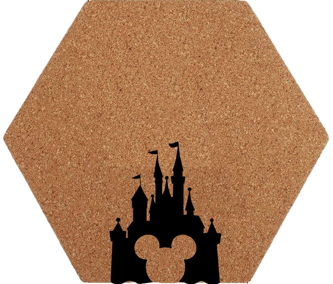 Disney Pin Cork Board Pack of 2 Custom Designs Collector Pin Board 1/4 ...