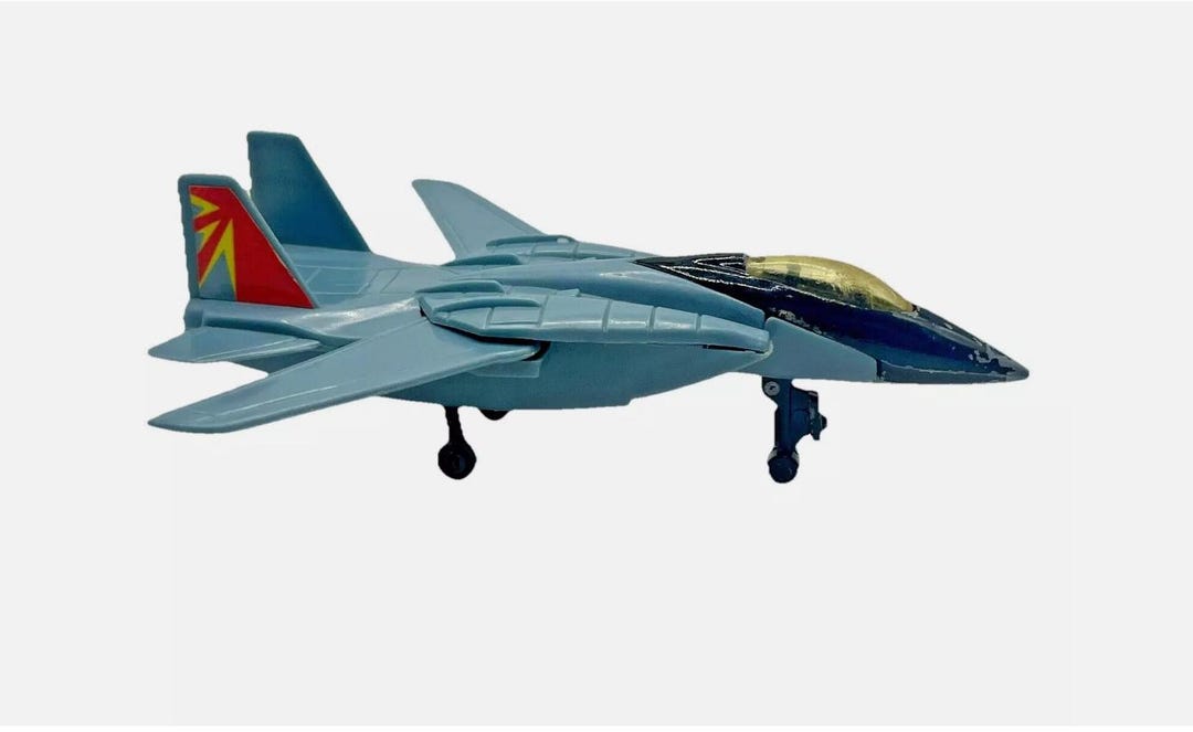 1988 Remco USAF Fighter Jet Plane Rare B6 Blue Gray Color Vintage ...