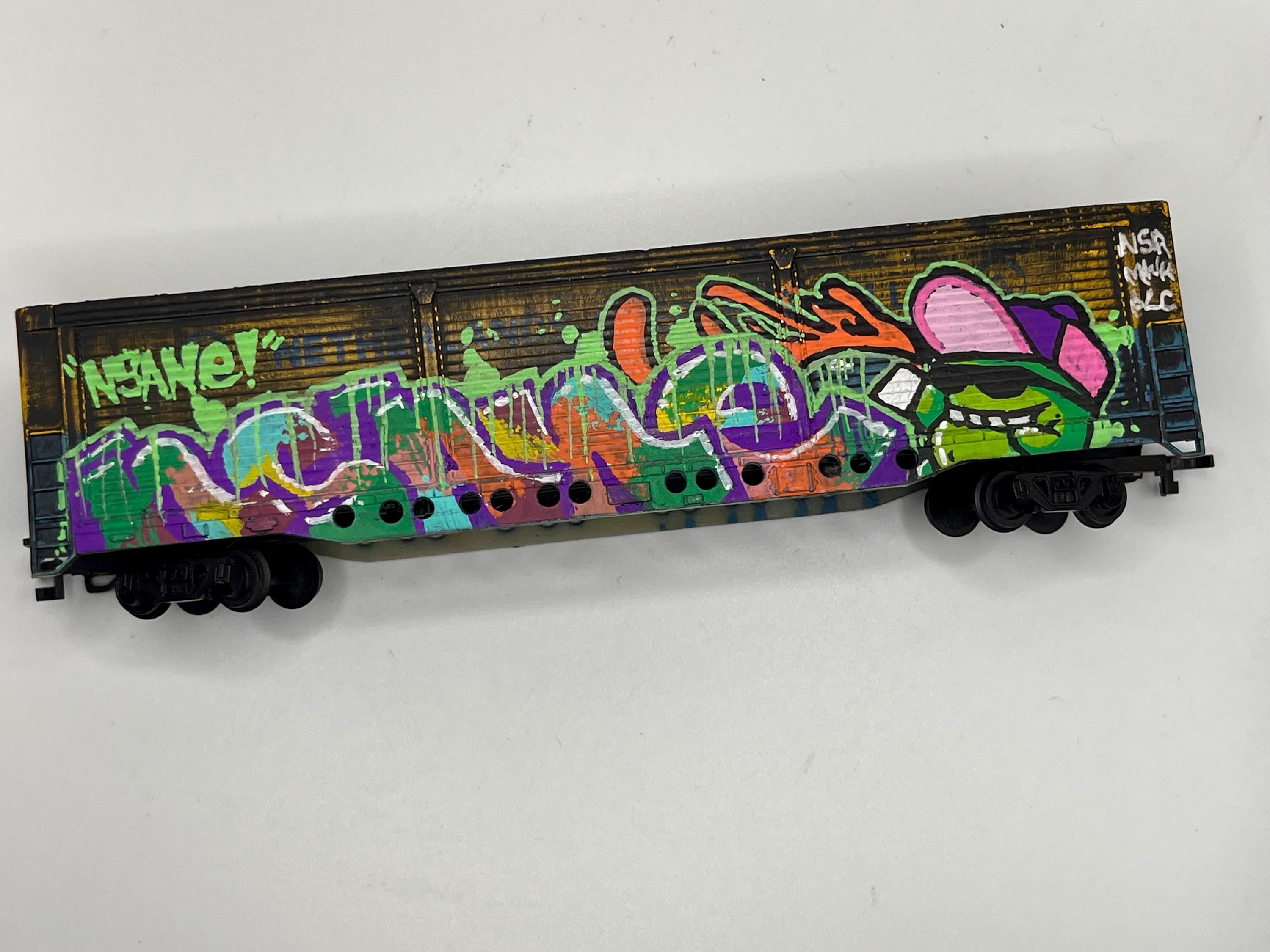 HO Scale Boxcar With Original Graffiti Art -model Train Railway Boxcar ...
