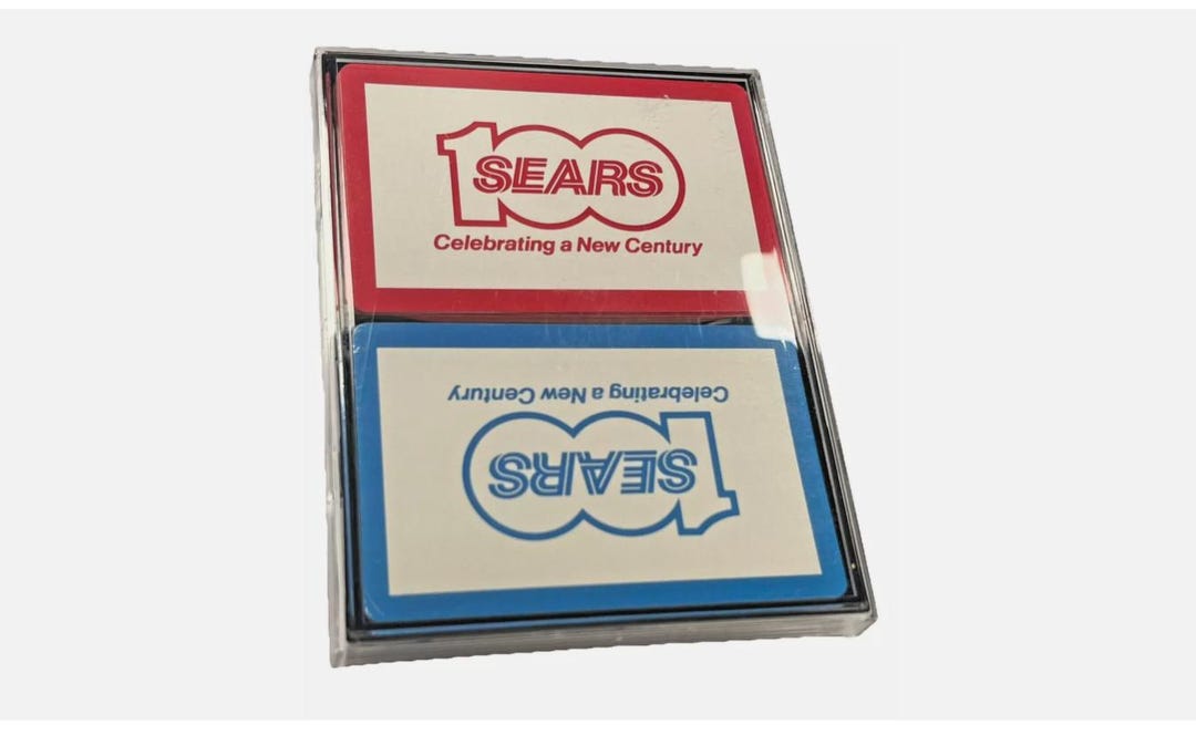 SEARS 2 Pack Cards - Celebrating a New Century - 1986 Vintage Playing ...