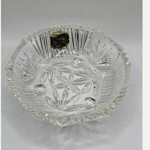 Hazel Ware Prescut Crystal Bowl Early American Collectible Fine Dining ...
