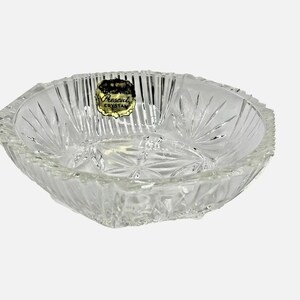 Hazel Ware Prescut Crystal Bowl Early American Collectible Fine Dining ...