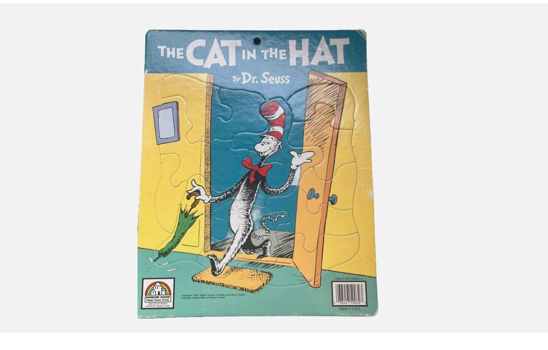 Cat in the Hat Puzzle (1988) - by Dr. Seuss - Vintage Tray Board Puzzle ...