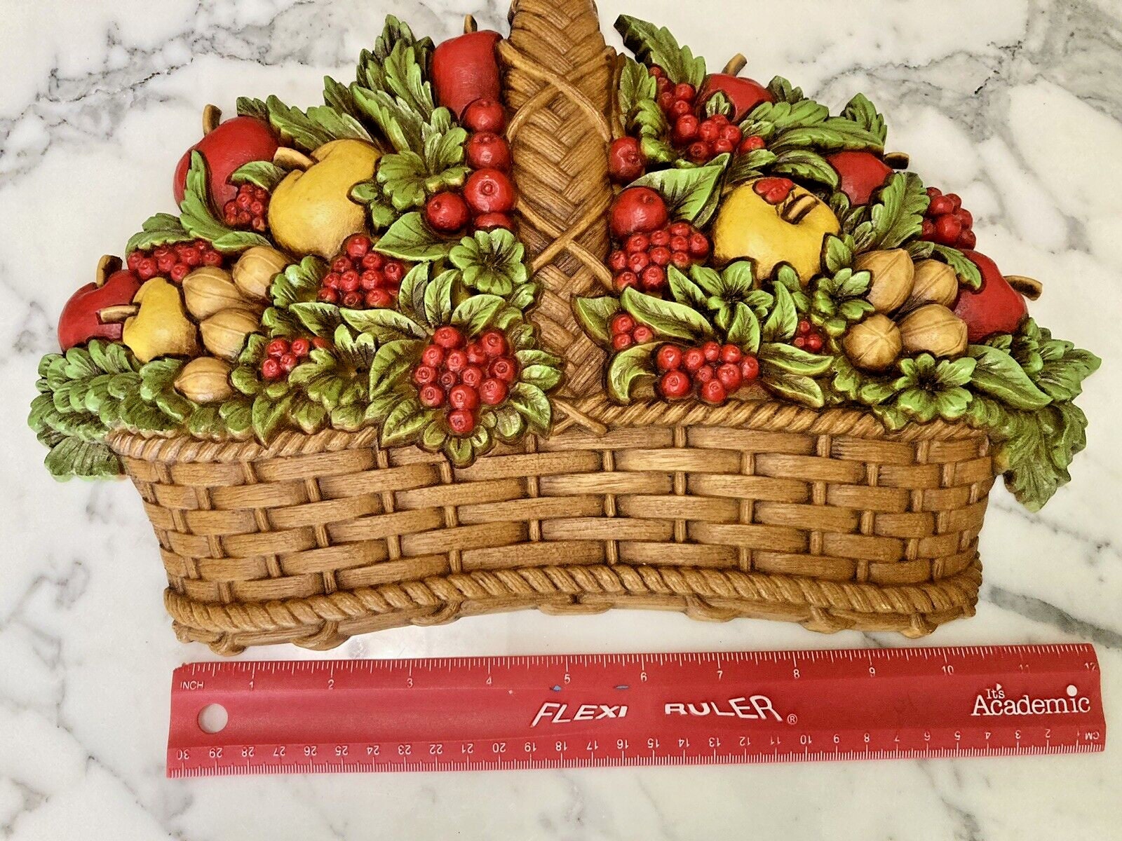 HOMCO Wall Art, Retro Chic Décor Colorful Basket of Fruit Wall Art 3-D ...