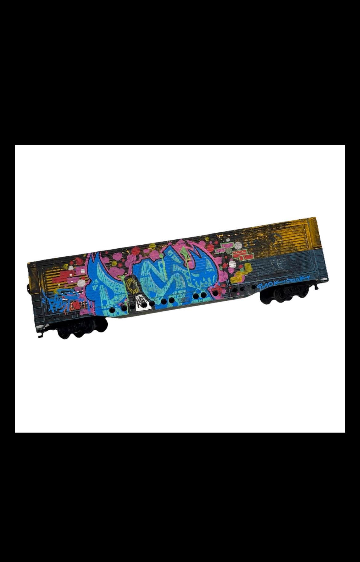 HO Scale Boxcar With Original Graffiti Art -model Train Railway Boxcar ...