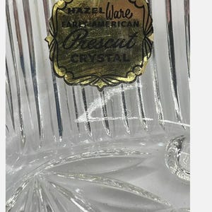 Hazel Ware Prescut Crystal Bowl Early American Collectible Fine Dining ...
