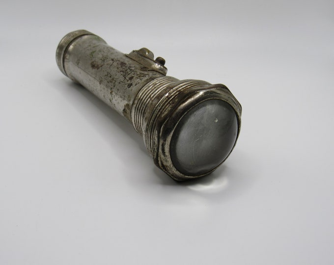 Antique Marble Eye Hand Torch 5” Flashlight - Silver Color Metal Light ...