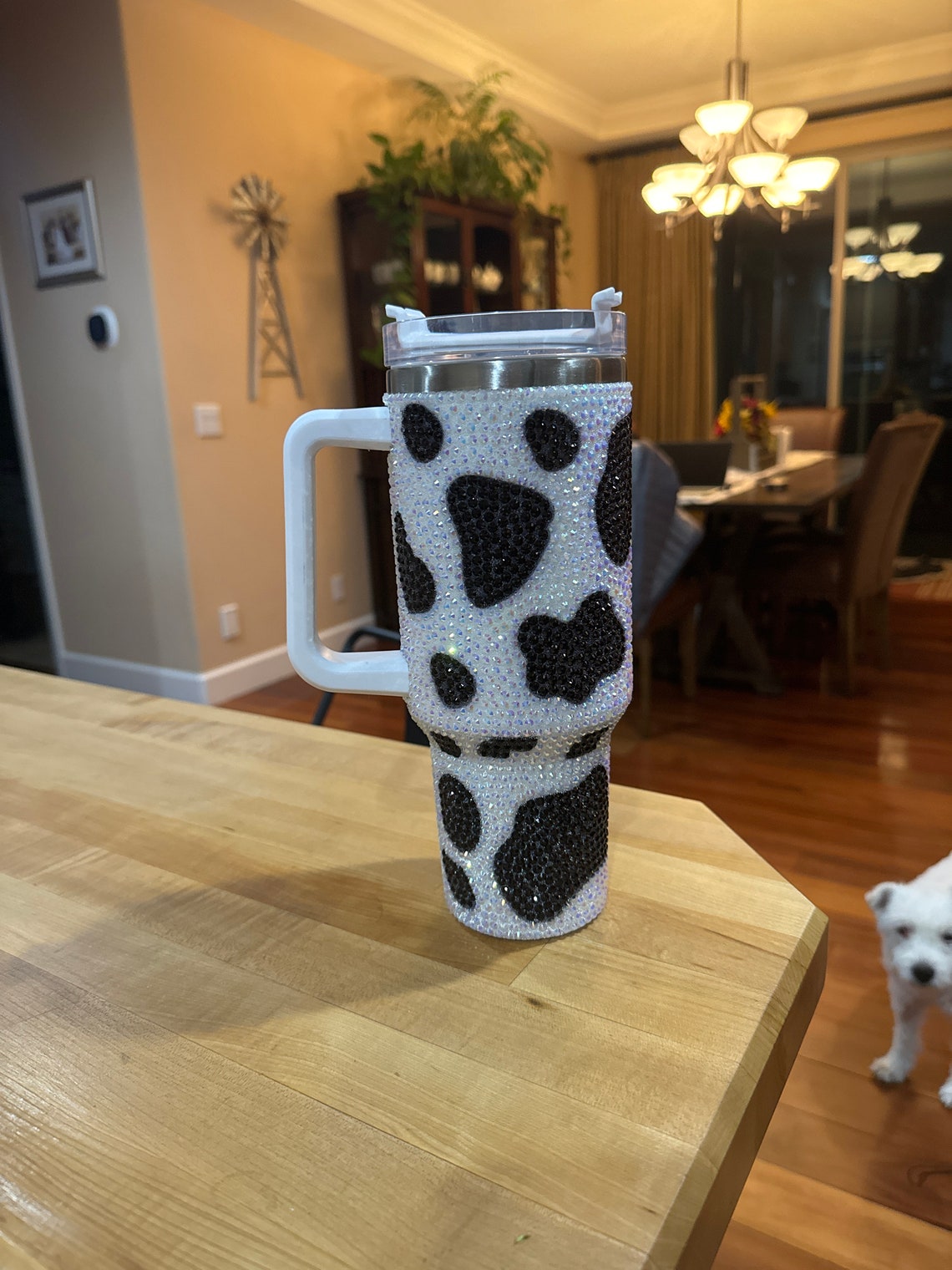 Bedazzled Cow Print Tumbler 32oz - Etsy