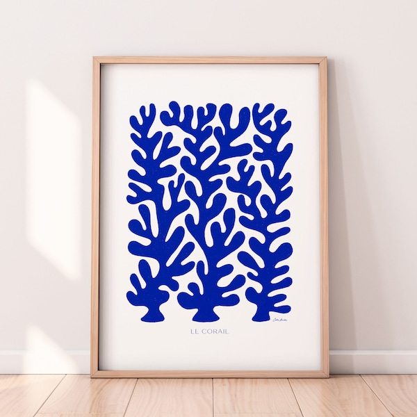 Coral Abstract - Etsy