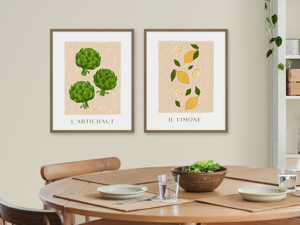 Italian Lemon Art Print: Sorrento Kitchen Wall Decor - Etsy
