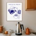 French Press Line Art Print: Minimalist Coffee Corner Decor - Etsy