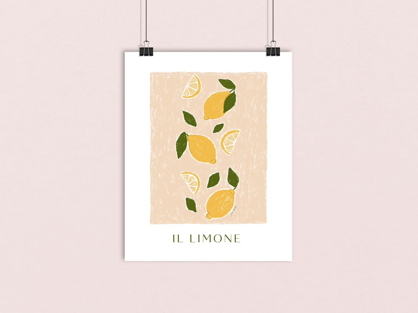 Italian Lemon Art Print: Sorrento Kitchen Wall Decor - Etsy