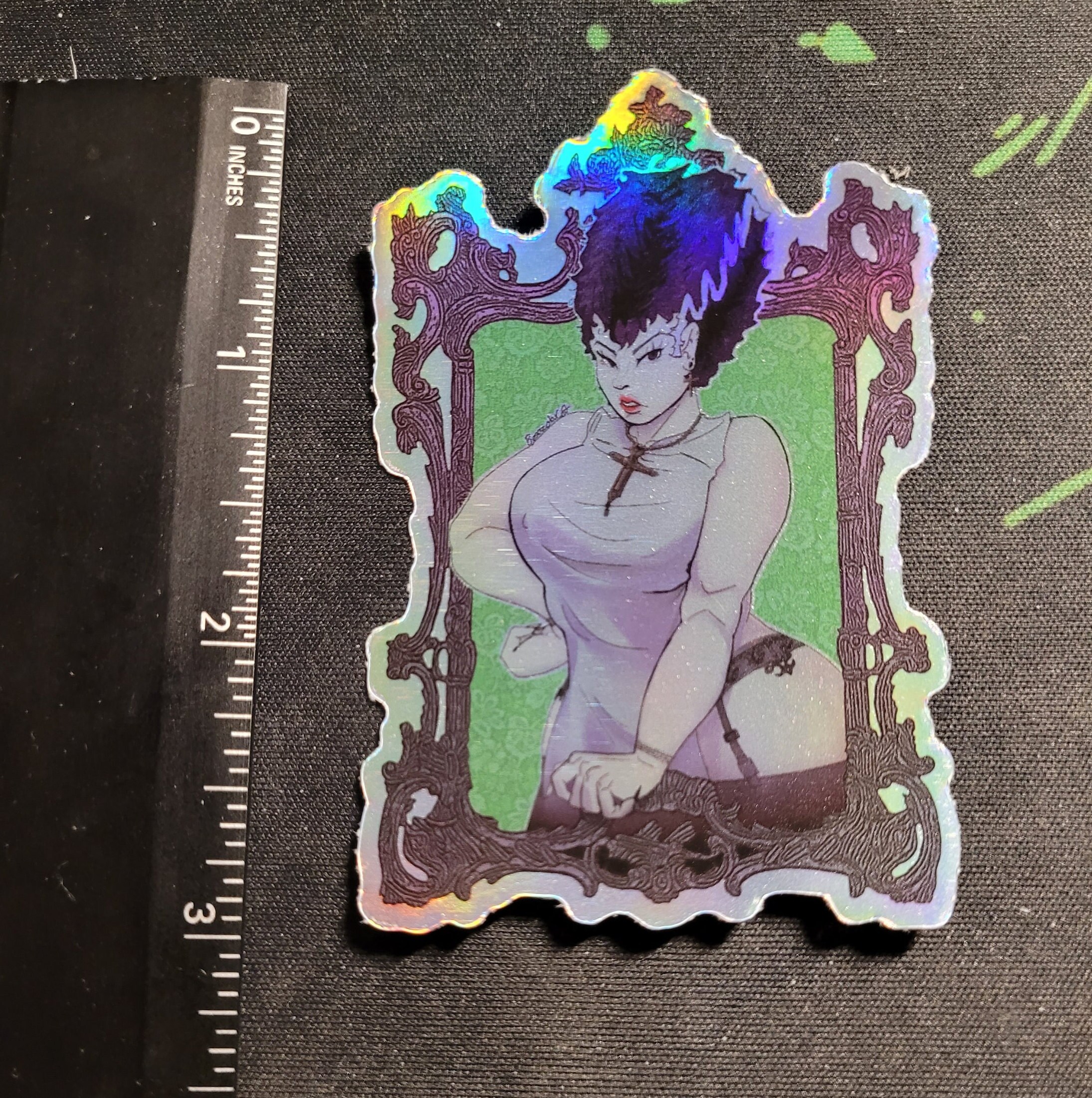 Frankenstein's Bride Pinup Sexy Holo Vinyl Sticker - Etsy