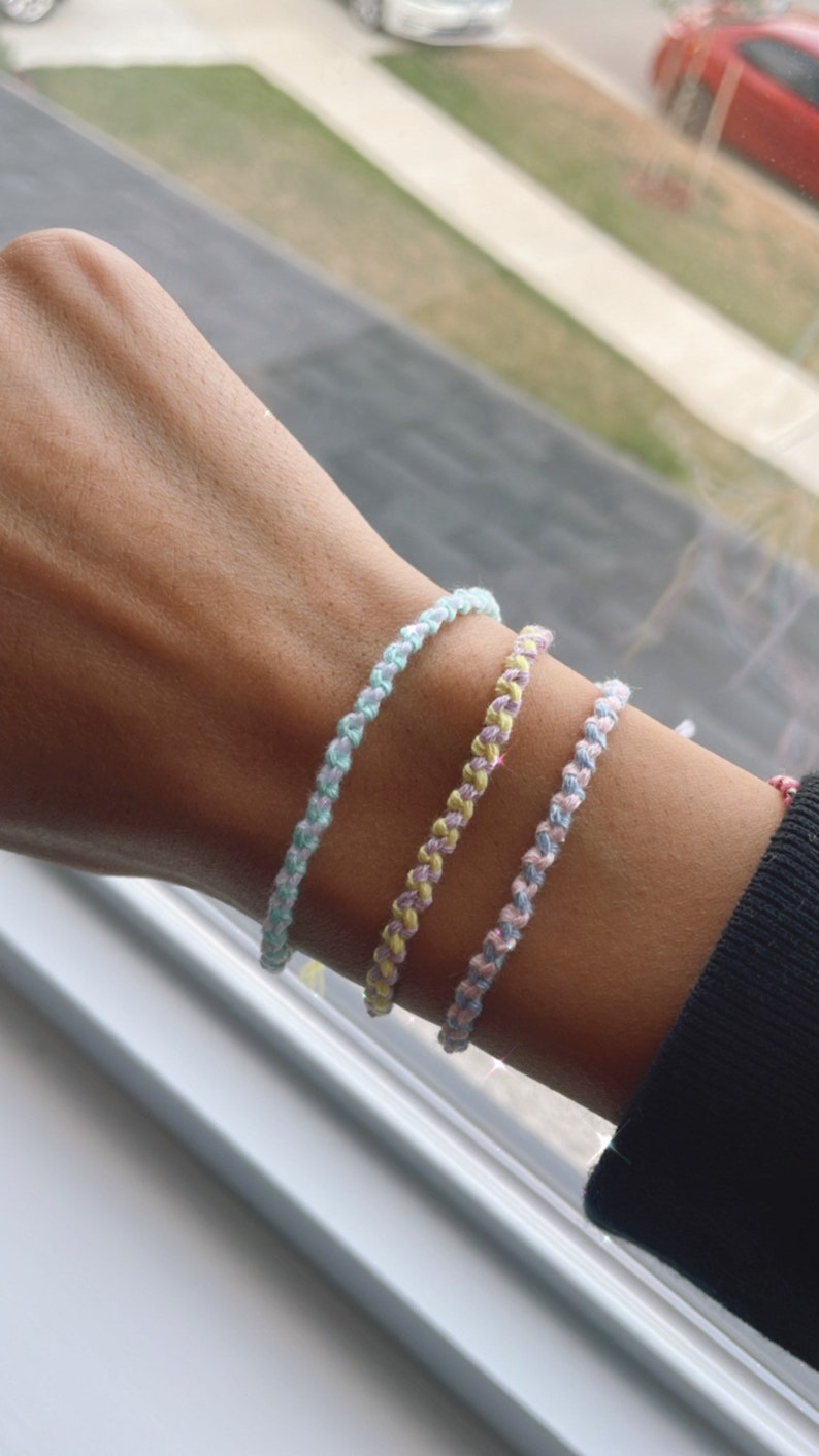 3 Pack Pastel Friendship Bracelets | Rakhri Bracelets | Bracelets ...