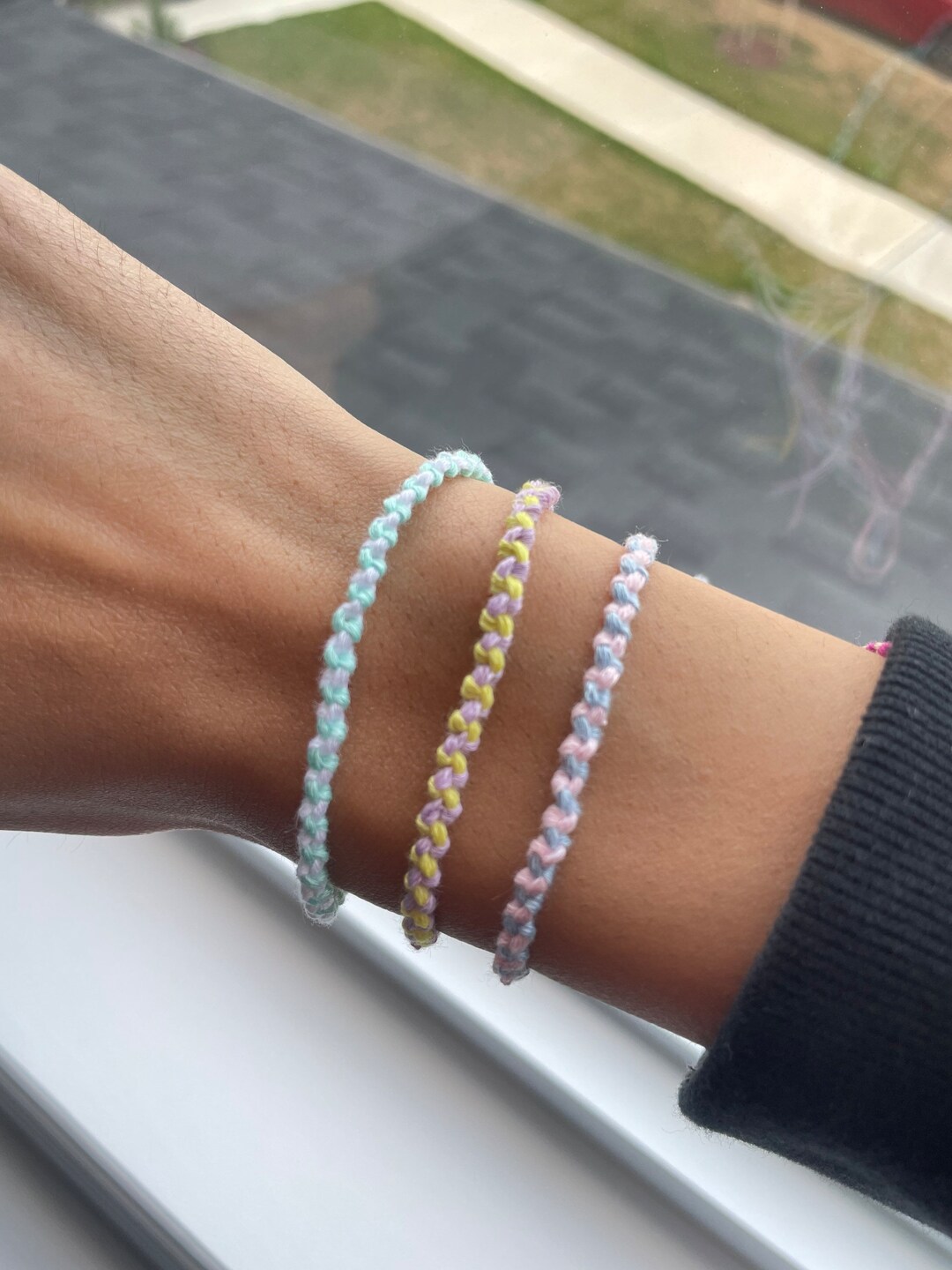 3 Pack Pastel Friendship Bracelets | Rakhri Bracelets | Bracelets ...