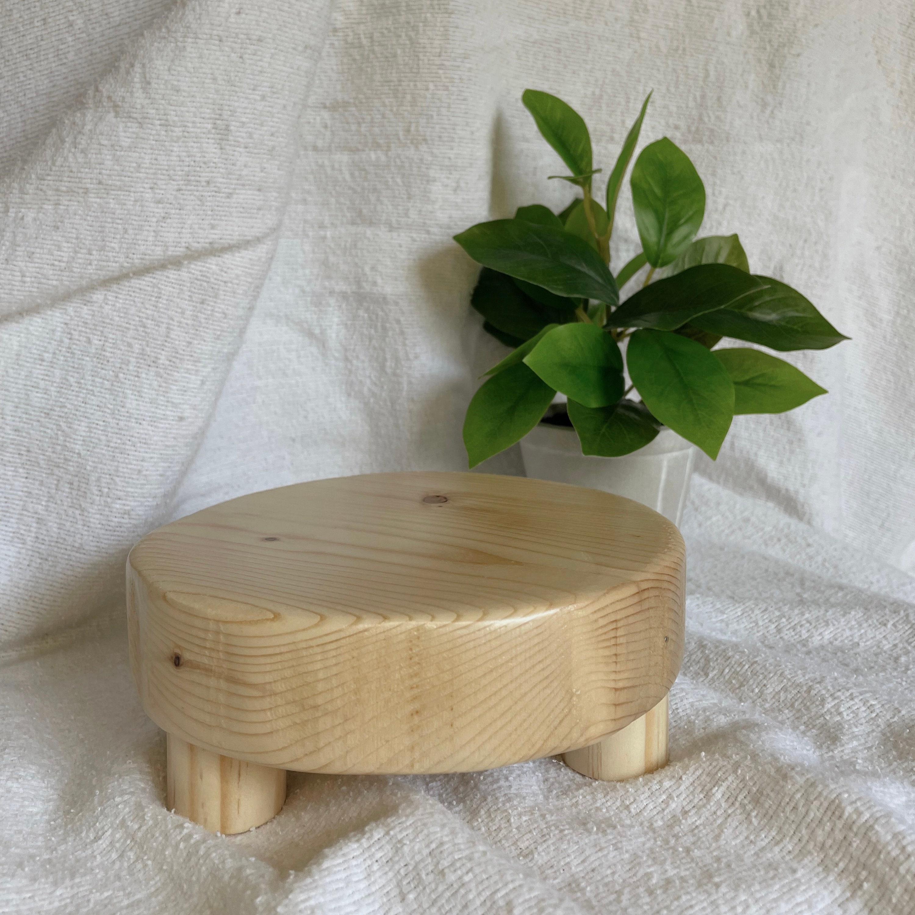 Chunky Round Wood Riser Round Soap Riser Mini Wood Stool - Etsy
