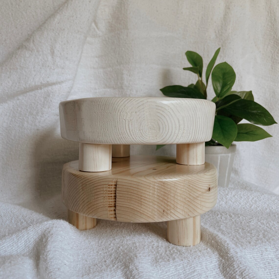 Chunky Round Wood Riser Round Soap Riser Mini Wood Stool - Etsy