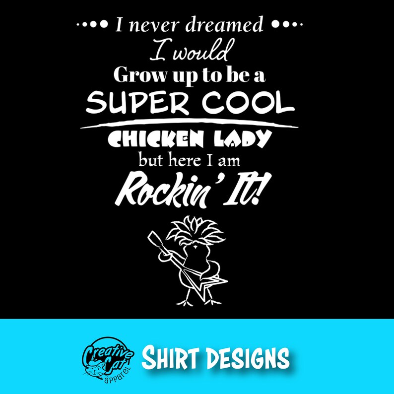 Chicken Lady Rockin' It! T-shirt - Farmer Tee, Animal Shirt - Etsy