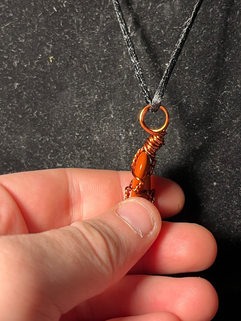 Red Jasper Crystal Necklace - Etsy