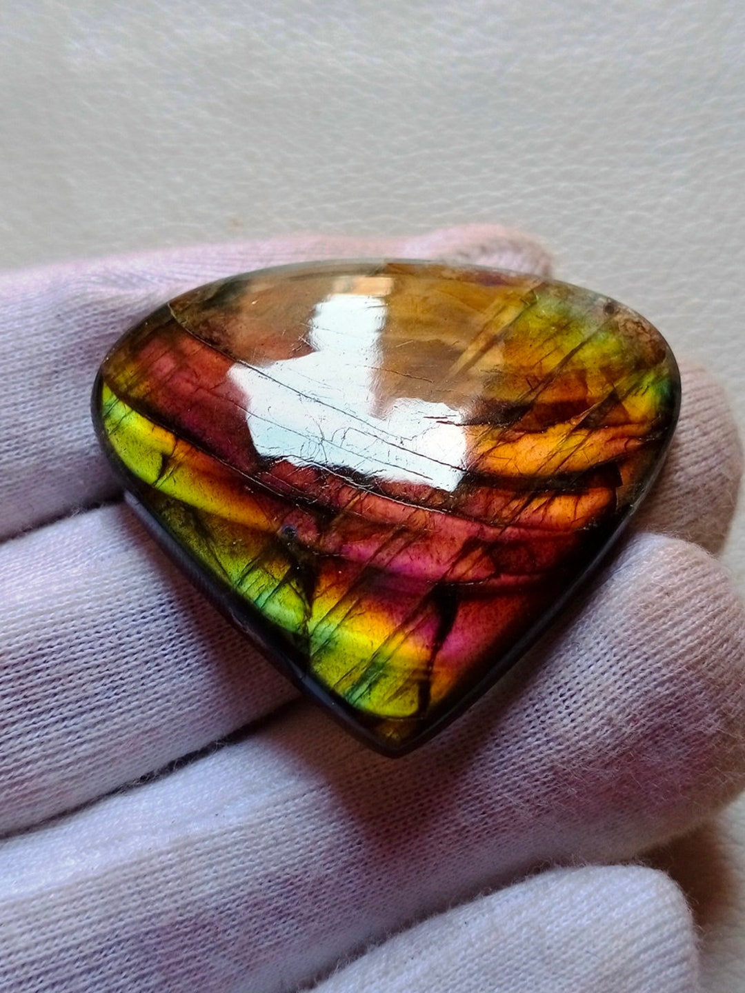 Amazing Unique Multi Rare Fire Labradorite Cabochon Pendant Jewelry ...
