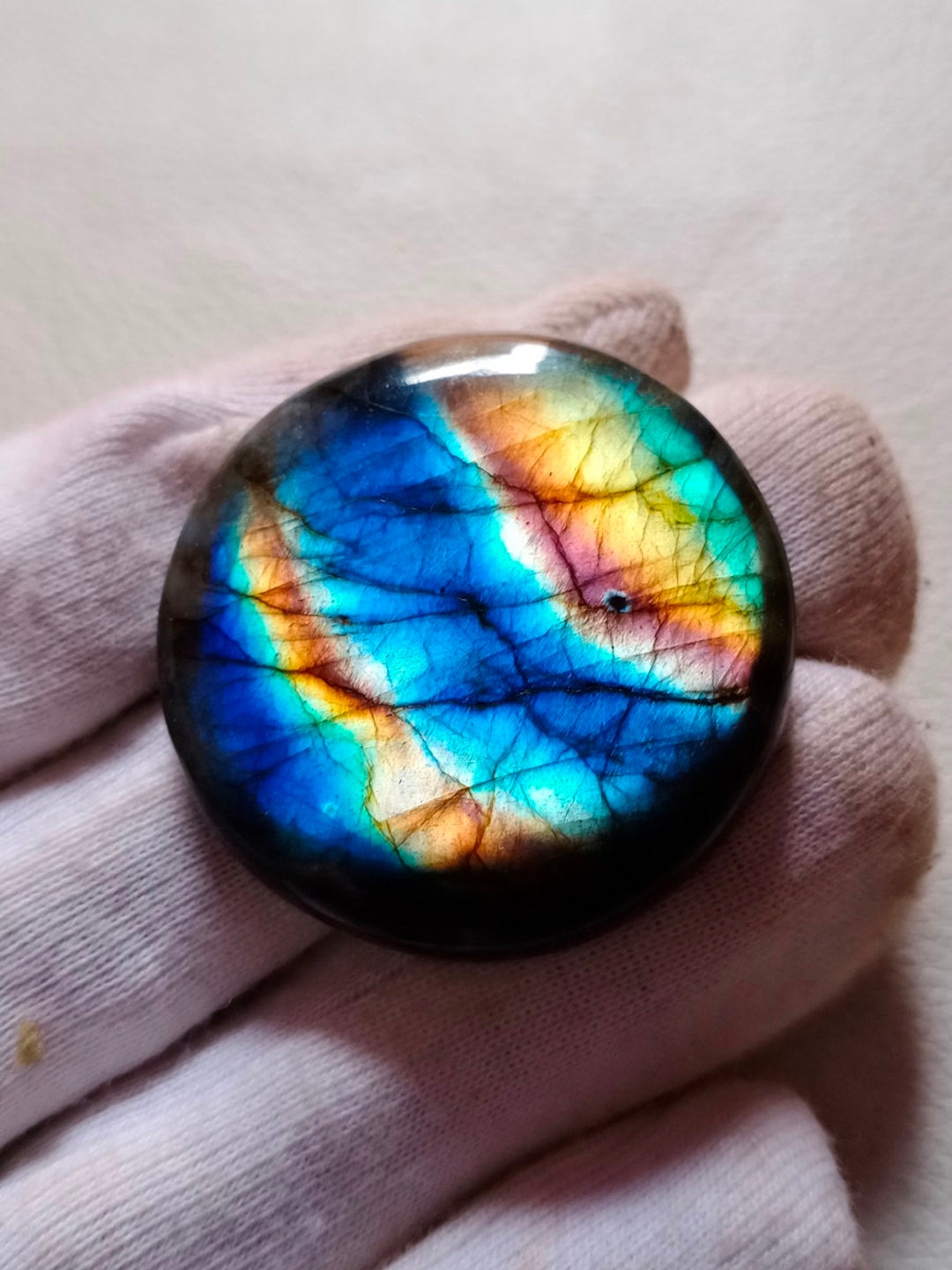 Likable Unique Multi Rare Flashy Natural Labradorite Cabochon Pendant ...