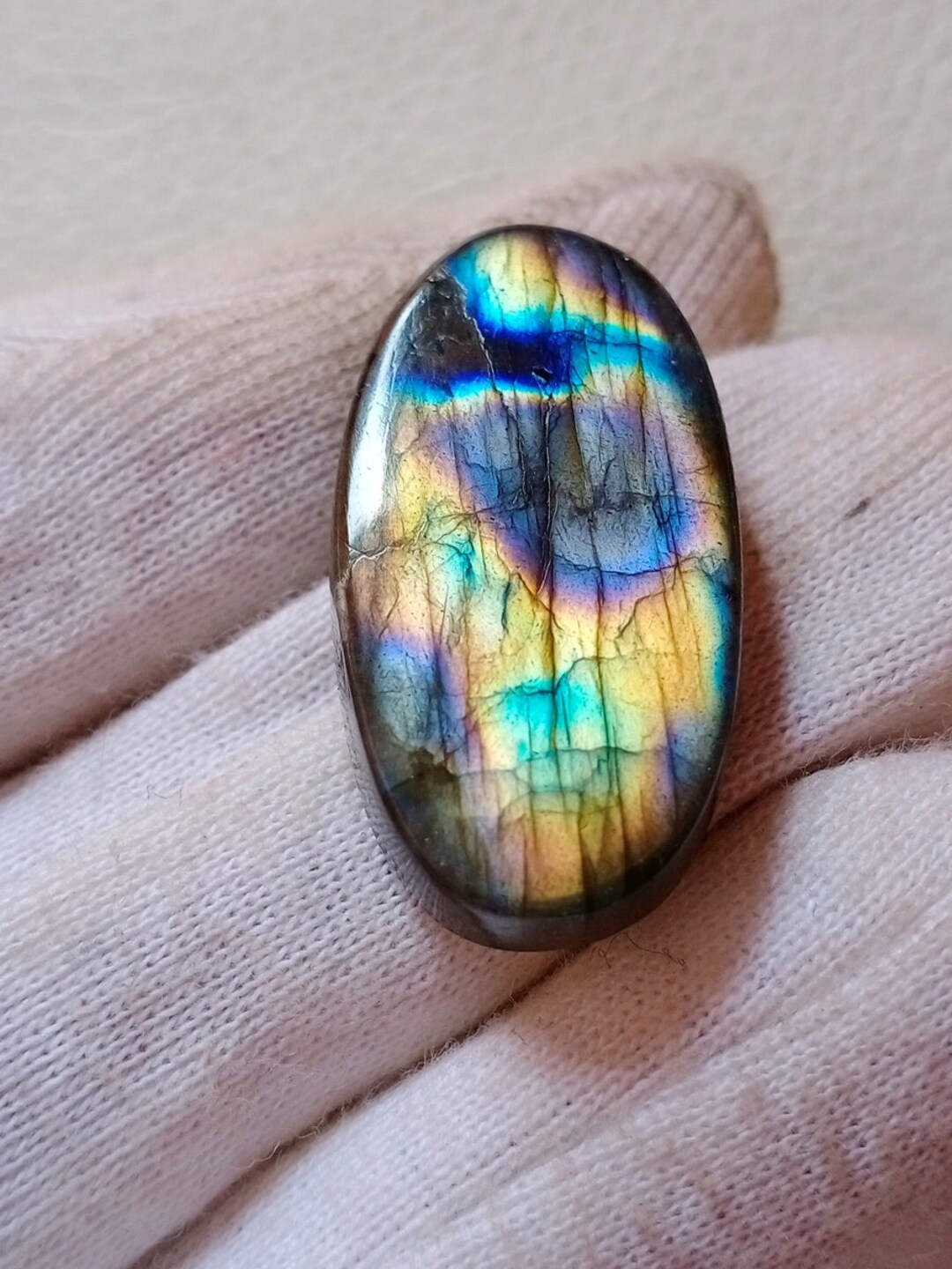 Beautiful Unique Multi Rare Fire Natural Labradorite Cabochon Pendant ...