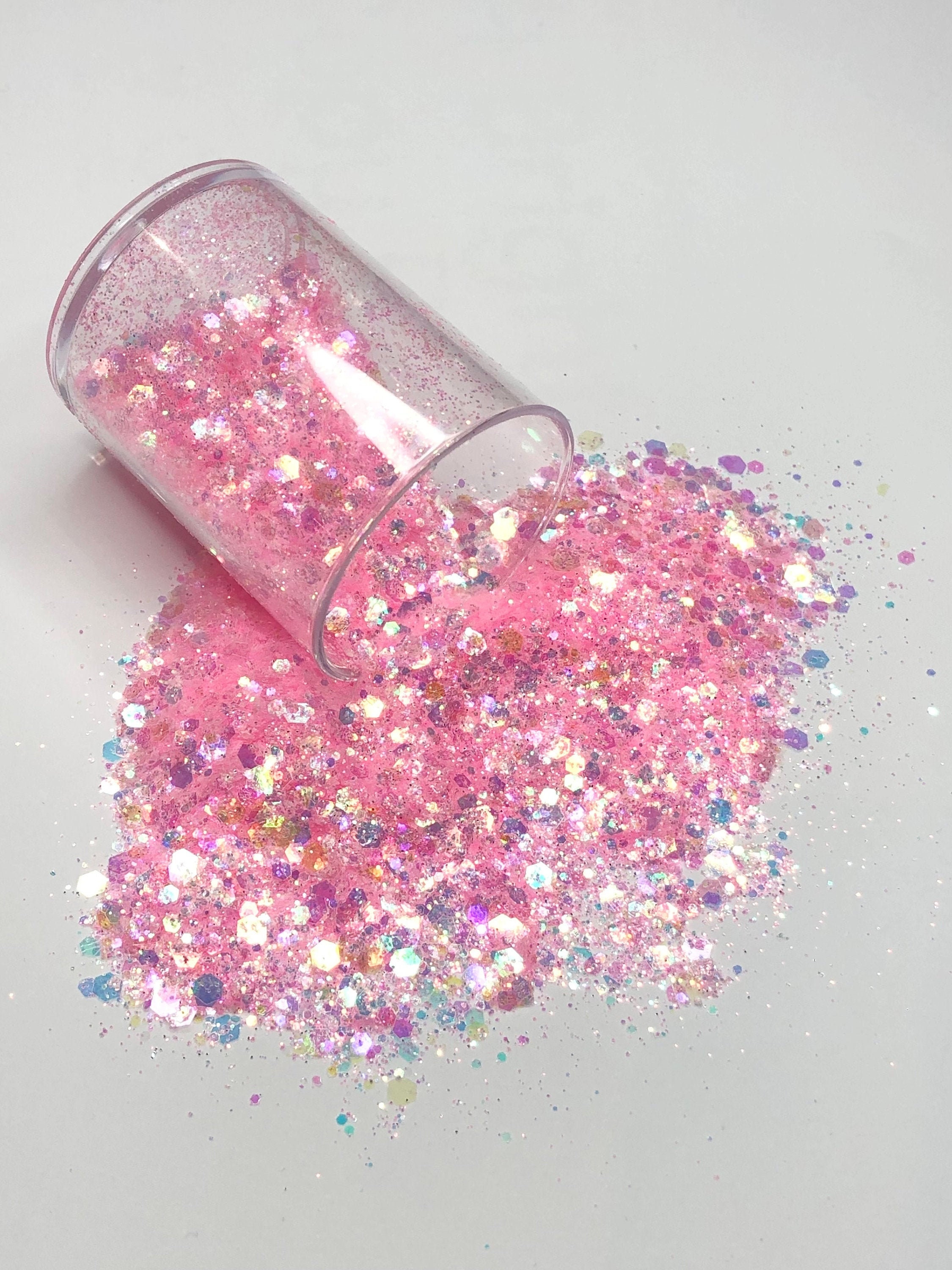 Chunky Glitter pink Baby Powder Opal Mix - Etsy Australia