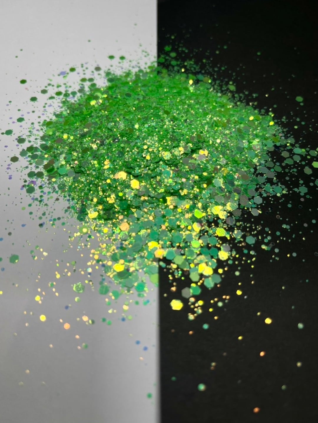 Chunky Glitter nitro Green Color Shift Yellow Opal - Etsy