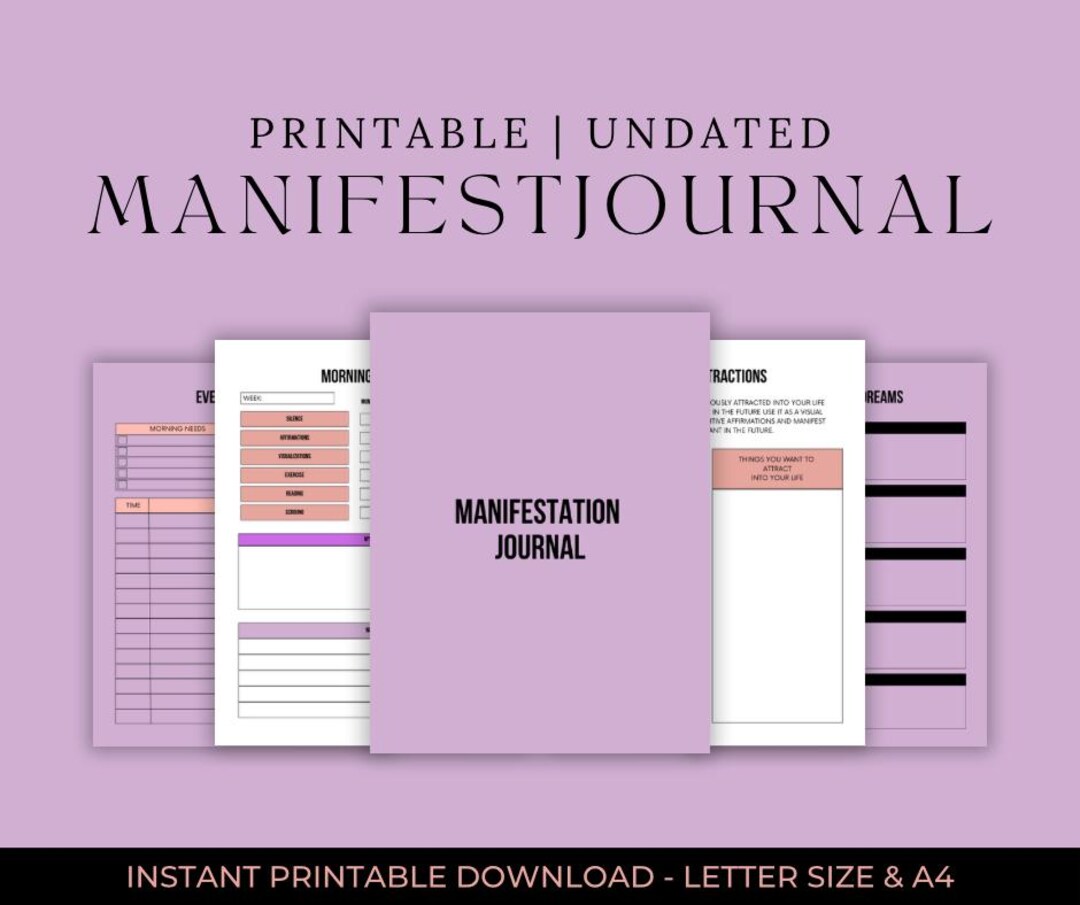 Digital Manifest Journal - Etsy