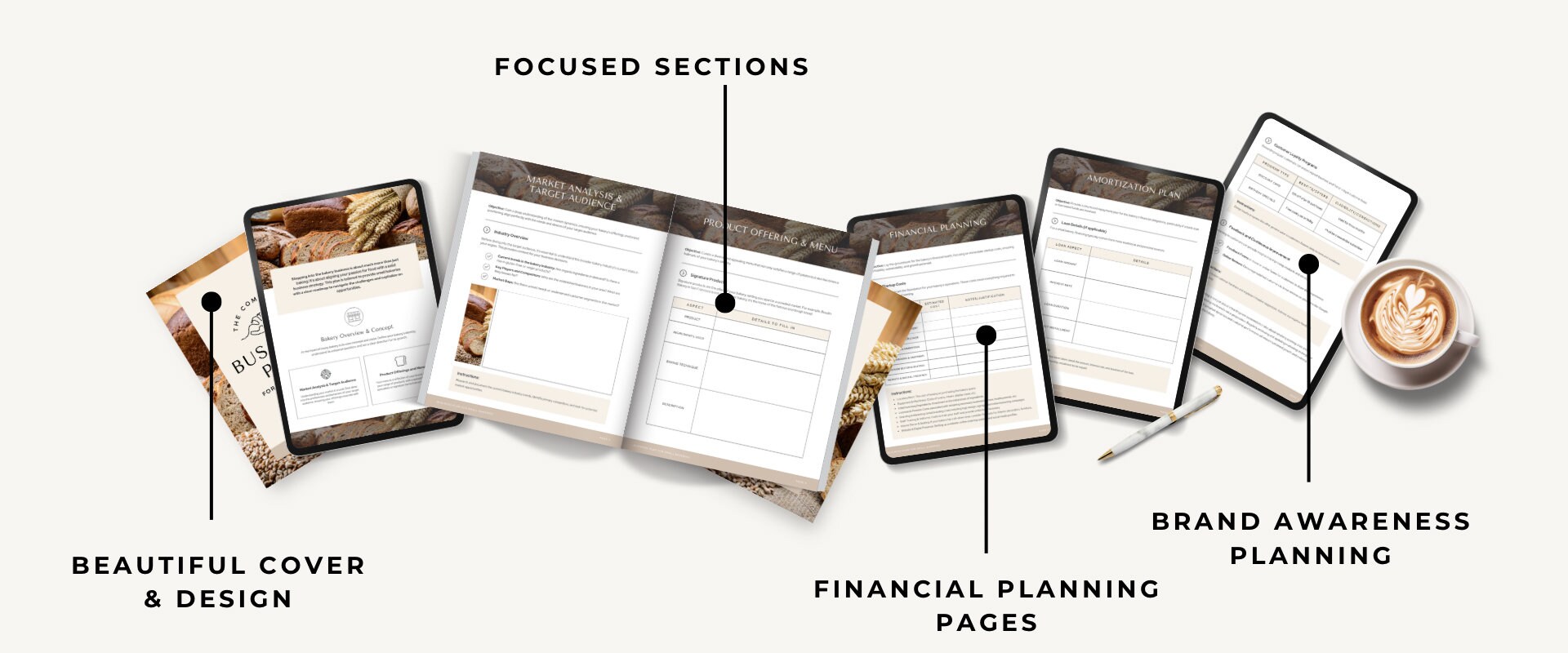 Small Bakery Business Plan Template | Planner for Bakeries and ...