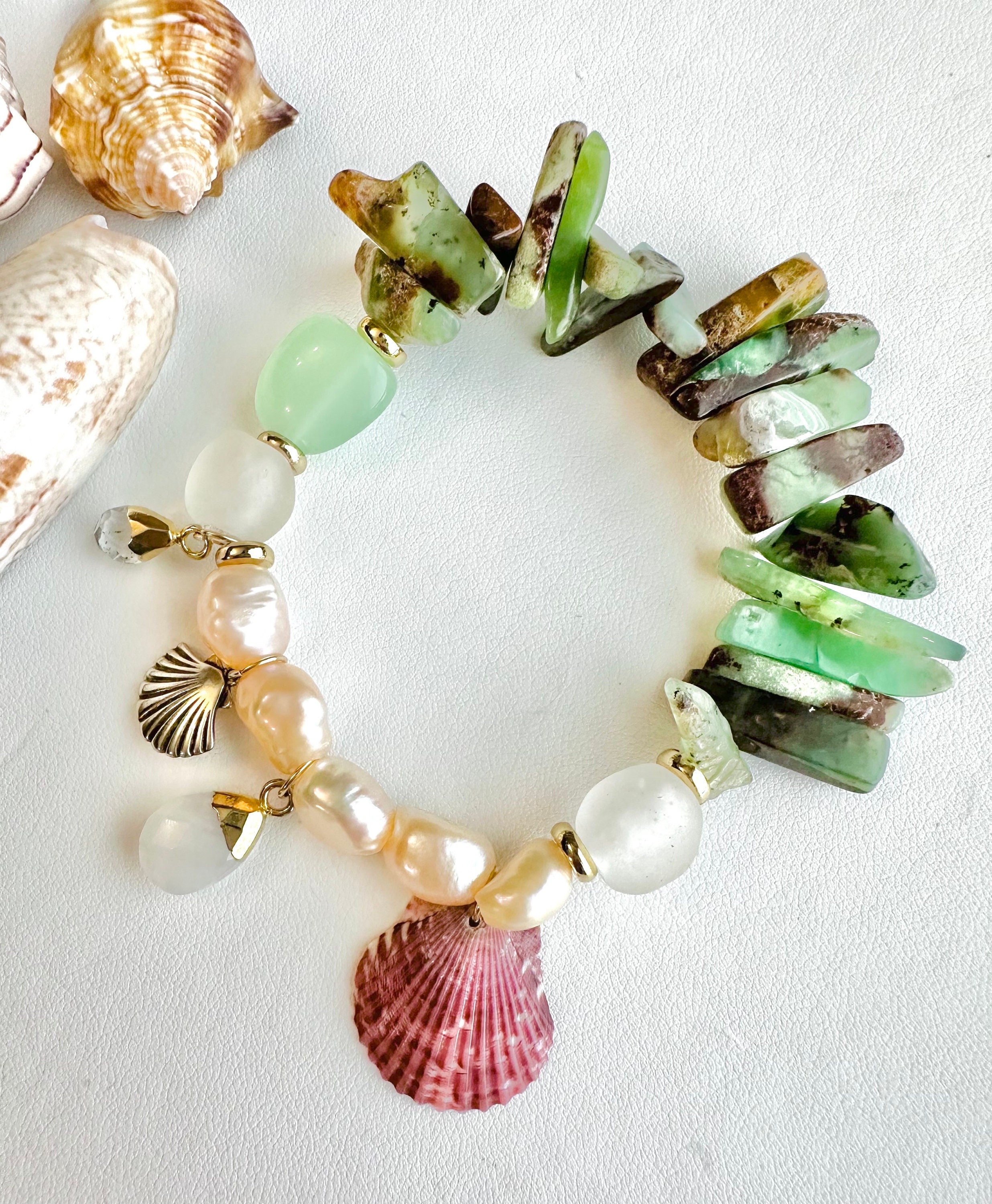 Sanibel Seashell Charm Bracelet, Seashell Charm Bracelet, Shell ...