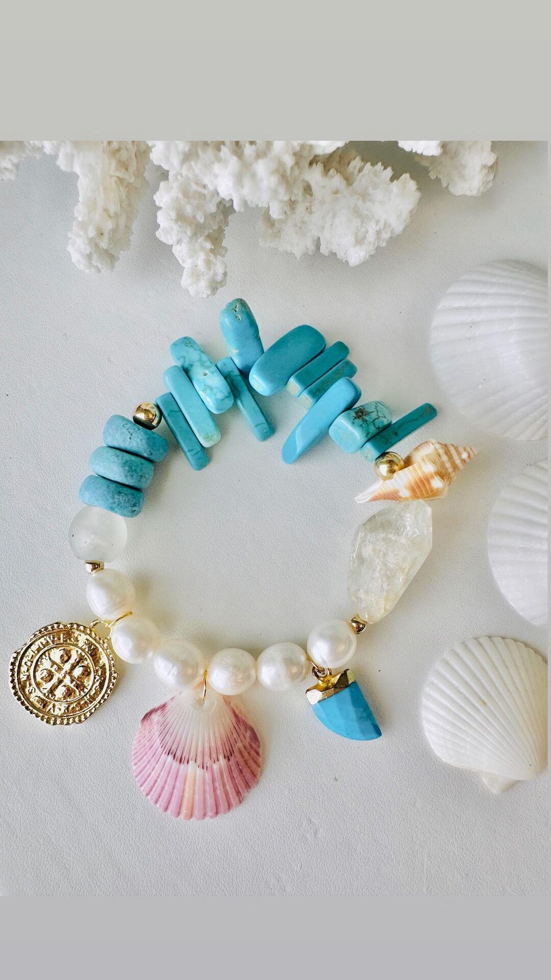 Sanibel Seashell Charm Bracelet, Seashell Charm Bracelet, Shell ...