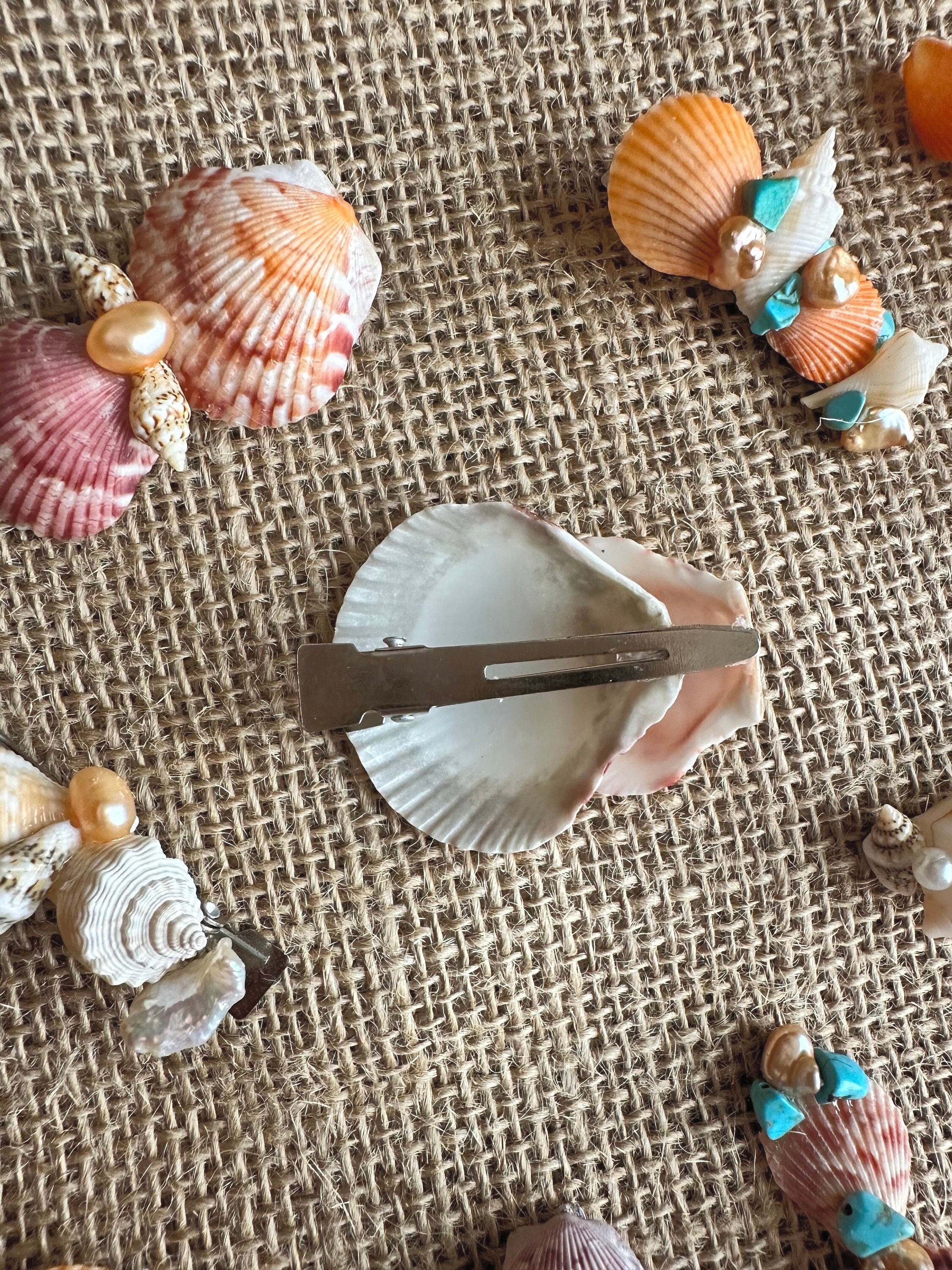 Sanibel Seashell Hair Clips, Beach Wedding Hair Clips, Shell Hair Clips ...