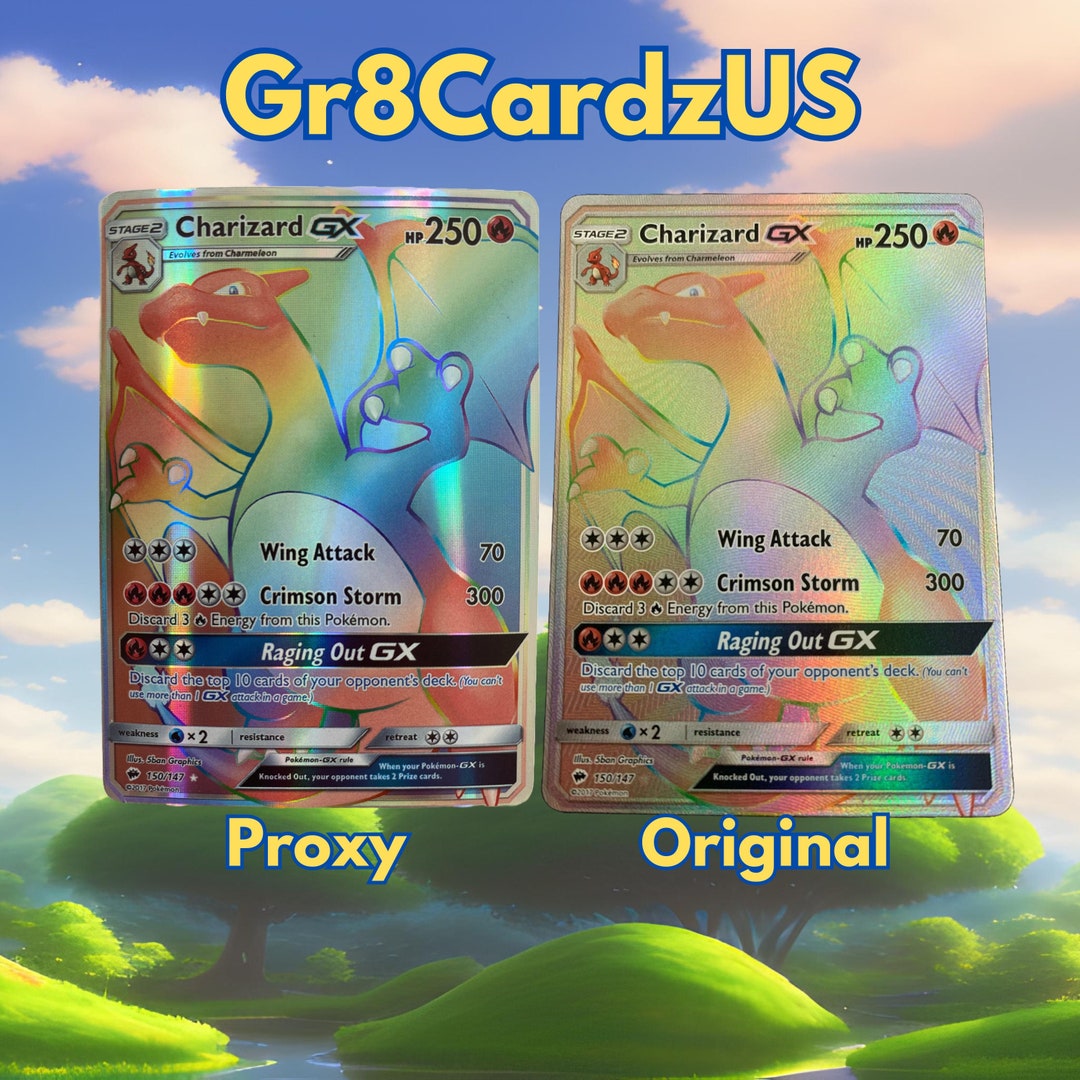 Charizard GX - Rainbow GX - Burning Shadows 150/147 Secret Rare - Proxy ...